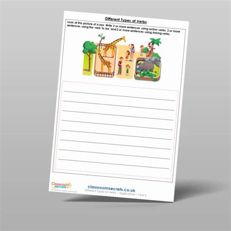 Year 2 Different Types Of Verbs Application Resource Classroom Secrets