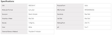 500g Thyodene™ Starch Soluble Indicator Fisher Chemical Fst138 500