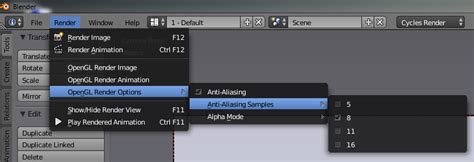 Opengl Render Setting Missed In 271 Lighting And Rendering