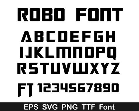 Transform Font Svg Bobot Alphebet Robot Head Svg Transform Letters Svg Png Ttf Font Alphabet