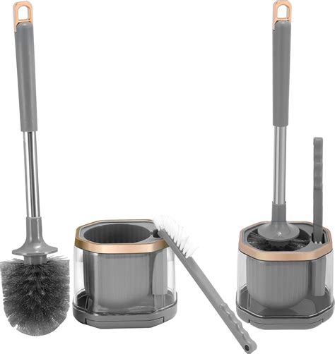 Aisir Toilet Brush And Holder Set With A Extra Crevice Cleaning Brush