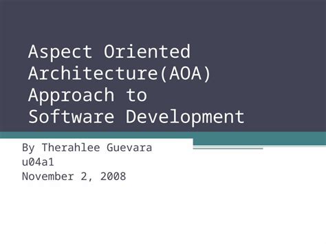 ppt aspect oriented architecture dokumen tips