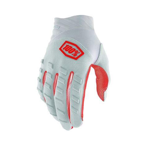Motocross Gloves 100 Airmatic Silver Insportline