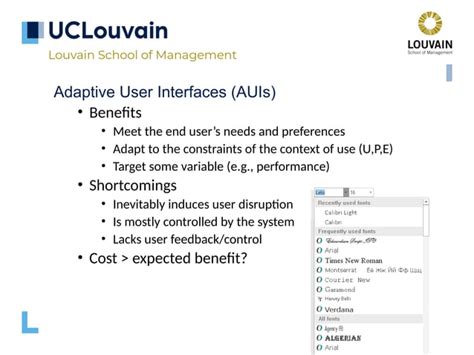 User Controlled Form Adaptation By Unsupervised Learning PPT
