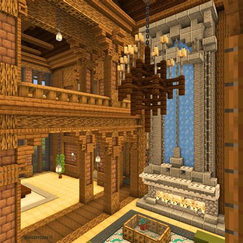 Minecraft Spruce Cabin Mega Mansion Spruce Walls Minecraft Rooms In