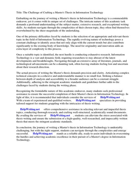 Masters Thesis Topics Information Technology Pdf Thesis Strategic Management