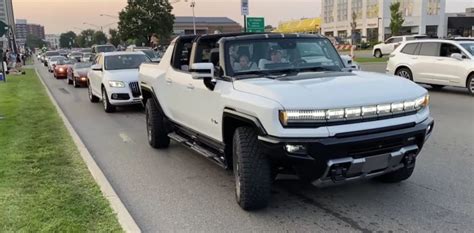 Gmc Hummer Ev Crab Walking On Woodward Avenue Video