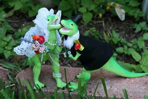 Dinosaur Wedding Cake Topper T Rex Cake Topper Etsy