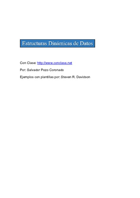 Pdf Estructura De Datos C Pilas Colas Listas Arboles