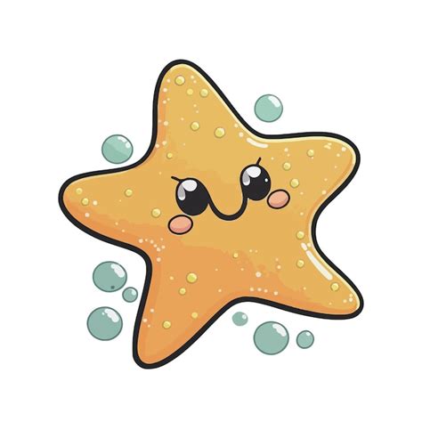 Premium Vector Cute Starfish Cartoon Style