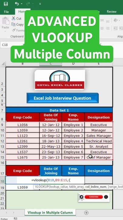 Advance Vlookup Trick In Excel With Multiple Column Exceltips