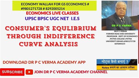 Consumers Equlibrium Through Indifference Curve Analysis Youtube