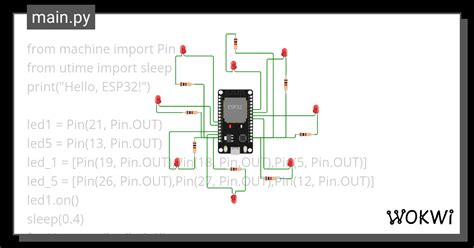 MicroPython Blink ESP32 Copy 6 Wokwi ESP32 STM32 Arduino Simulator