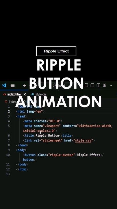 stunning ripple button animation effect add dynamic interactivity with html and css shorts
