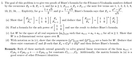 Solved 5 The Goal Of This Problem Is To Give Two Proofs Of