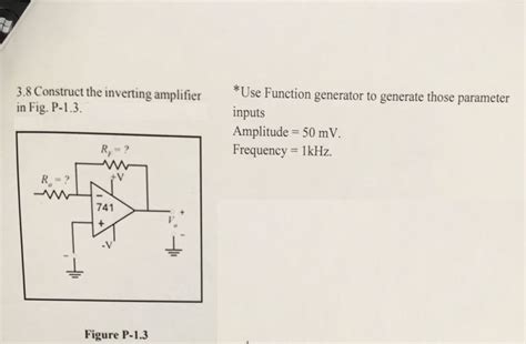 Solved Construct The Inverting Amplifier In Fig P 1 3 Chegg Com