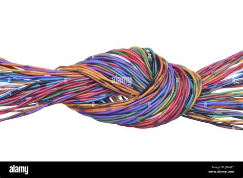 Electric Colored Cables In IT Networks Stock Photo Alamy