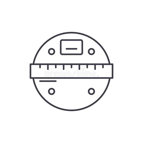 Smart Scales Line Icon Concept Smart Scales Vector Linear Illustration