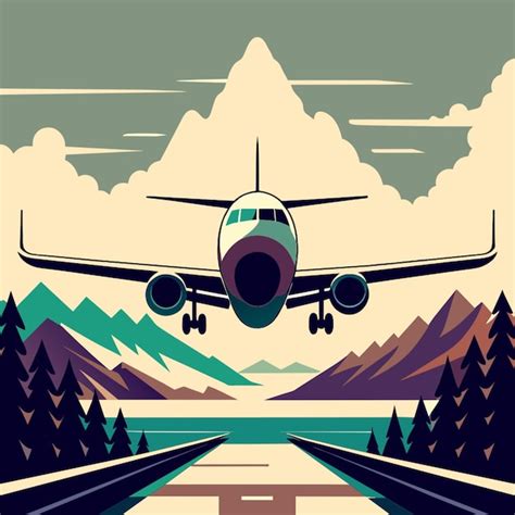 Plane Vector Illustration Flat 2 Premium Ai Generated Vector