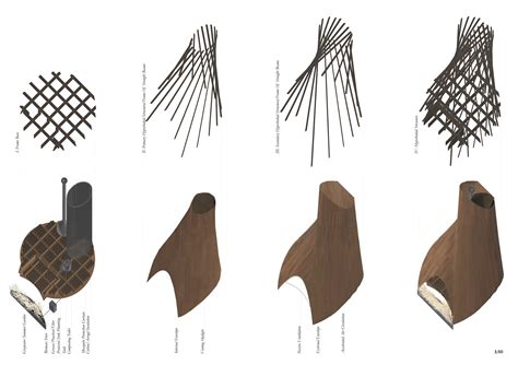 Architecture Project Hyperboloid Structure Embracing Recycled Wood