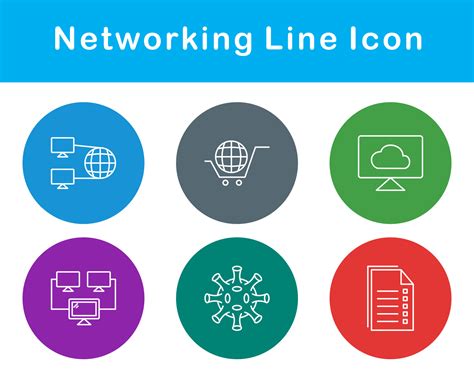 Networking Vector Icon Set 21408091 Vector Art At Vecteezy