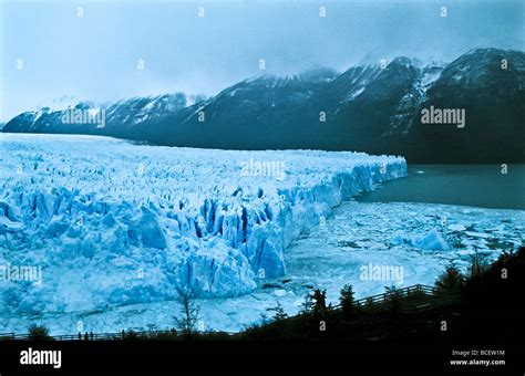 The Massive Tortured Fracture Zone Of The Perito Moreno Glacier Stock