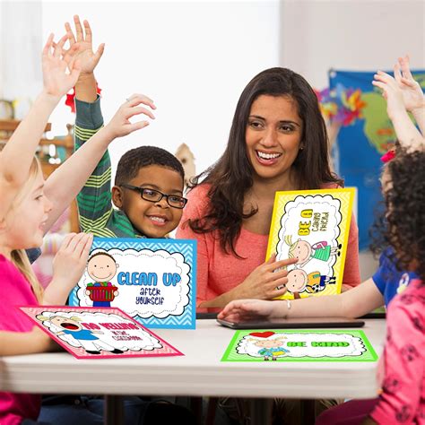 Educational Posters 10 Pcs A4 Classroom Rules Preschool Class Rules Posters Educational School