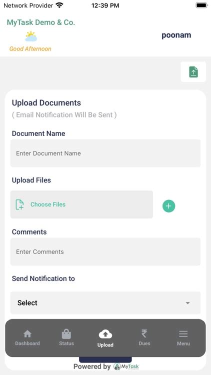Client App Mytask By Gajanan Softwares Private Limited
