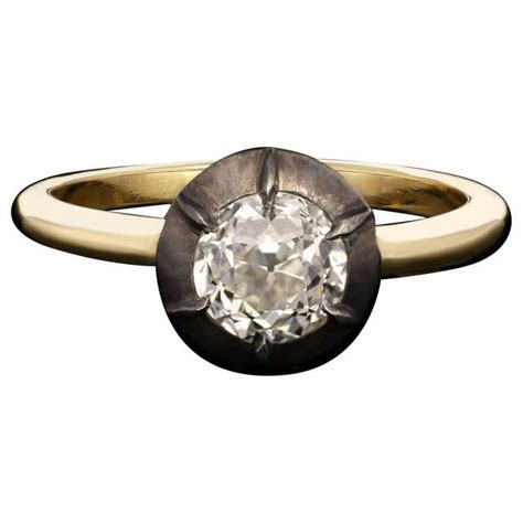 Anello Hancocks Con Diamante Vecchio Europeo Taglio Brillante Da 101