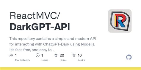 Github Reactmvc Darkgpt Api This Repository Contains A Simple And Modern Api For Interacting