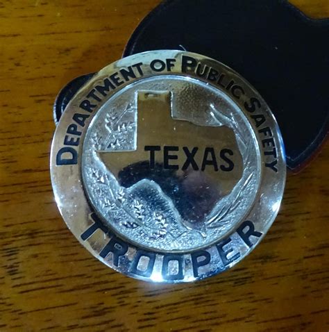 Texas Dps Trooper Badge Older Issue Etsy