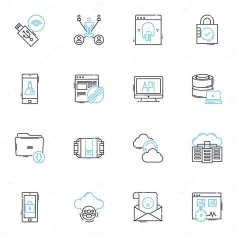 Sales Forecasting Linear Icons Set Prediction Forecast Analysis