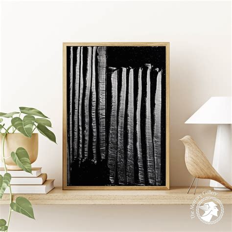 Pierre Soulages Print Black White Wall Art Dark Abstract Print