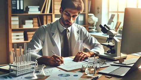 Premium Photo Collaborative Efforts Of Scientists In Developing New