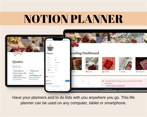 Reading Planner Notion Template Notion Reader Templates Notion Template Notion Editable