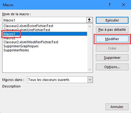 Modifier Les Macros Excel VBA Automate Excel