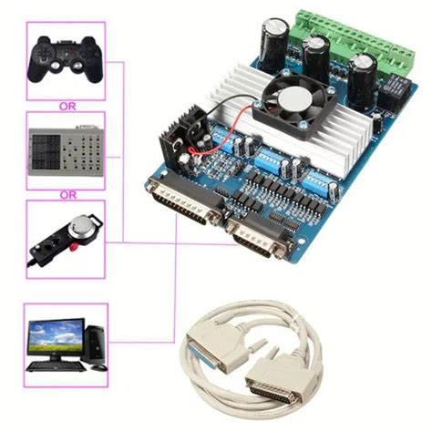3 Axis Driver Tb6600 With Parallel Cable For Nema17 Stepper Motor