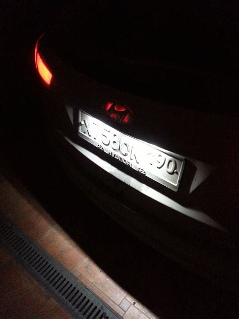 подсветка номера своими руками — Hyundai ix35, 2 л, 2011 года ...
