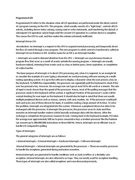 i o techniques pdf input output central processing unit