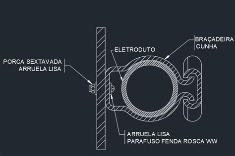 Fixação De Eletrocalha Detalhamentos Em Autocad Dwg