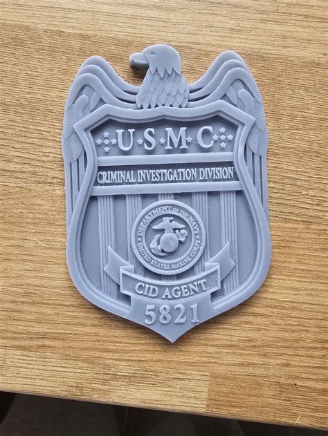 Stl File Criminal Investigations Service Usmc Badge・3d Printing
