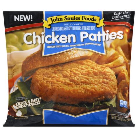 John Soules Foods Patty Fritters Chicken Breast With Rib Meat