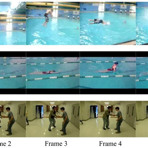 sample video frames from the ucf101 and hmdb51 datasets a diving