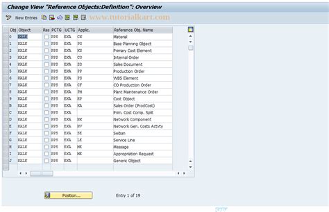 Opr9 Sap Tcode Definition Of Reference Objects Sap