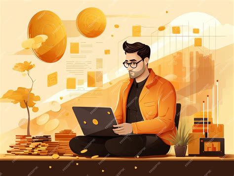 Premium Ai Image A Man Is Sitting At A Desk Working On A Computer