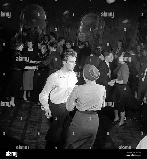 Dancing In The 1950s The Dance Floor Is Filled With Dancing Couples