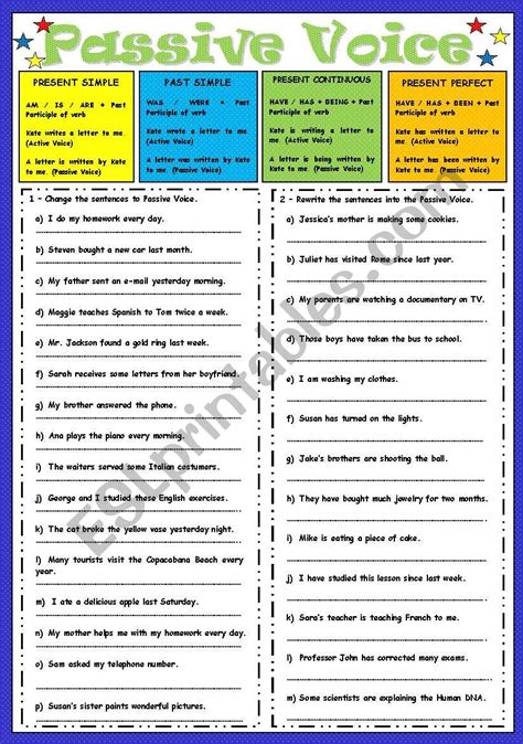 10 Examples Of Active And Passive Voice In Present Continuous Tense