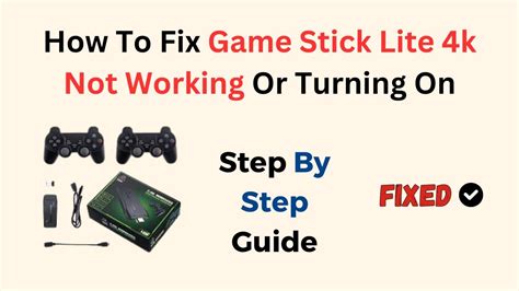 How To Fix Game Stick Lite 4k Not Working Or Turning On - YouTube