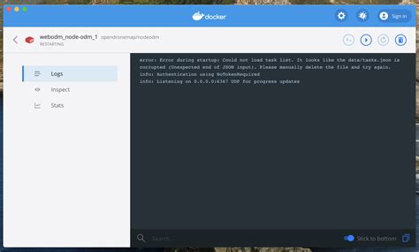 Node Odm 1 Seems To Be Offline With Webodm On Macbook Pro Webodm Opendronemap Community