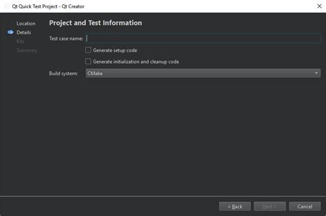 Create Qt Quick Tests Qt Creator Documentation